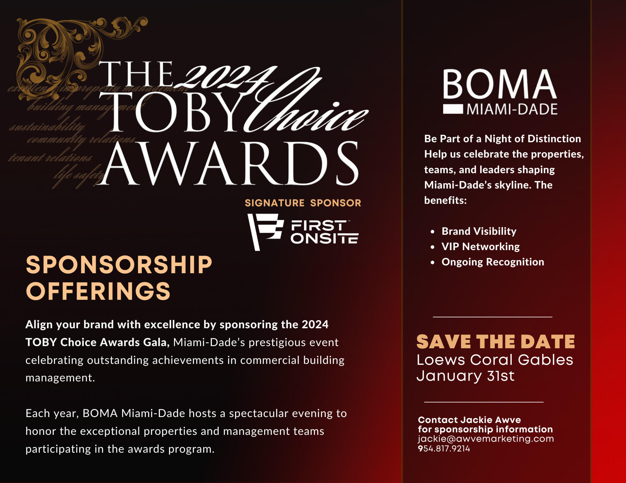 TOBY Sponsorship Offerings - BOMA / MIAMI-DADE